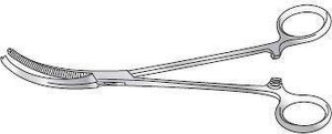 TRU BIOLOGY Berkeley Hysterectomy Clamp Curved On Flat 8 inch Surgical ...