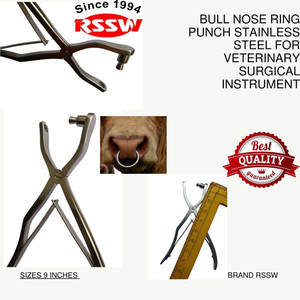 RSSW Bull Nose Ring Punch Animals Stainless Steel for Veterinary ...