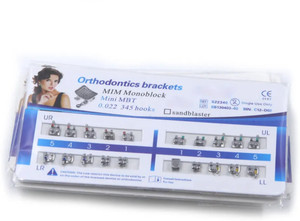 KJCSurgical Dental Orthodontic MIM Monoblock Mini MBT 0.022 Slot, 345 ...