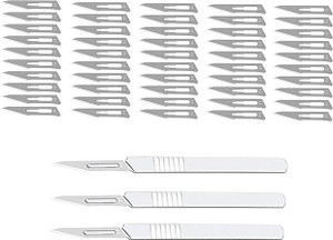 EUZA Surgical Blade Scalpel Blade no.11- (50 pcs) with BP handle no.3 ...