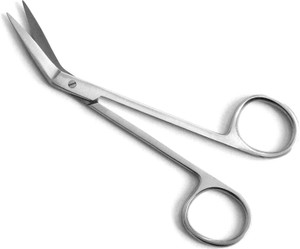 Crystodent Dental Surgical Angular Iris Scissor (12 cm) Curved And ...