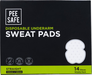 Pee Safe Disposable Underarm (Straight) (14 Pads - 7 Pairs) Sweat Pads ...