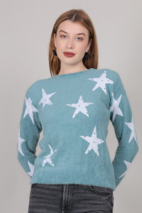 The Sleep Intimo Self Design Round Neck Casual Women Green, White ...