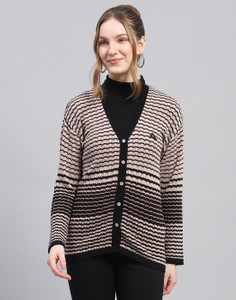 MONTE CARLO Self Design V Neck Casual Women Multicolor Sweater - Buy ...