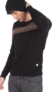 FLYING MACHINE Colorblock Crew Neck Casual Men Multicolor Sweater - Buy ...