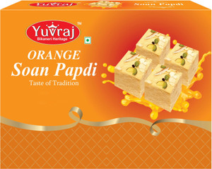 Yuvraj Food Product Patisa (Orange flavoured ) soan papdi sweets box ...