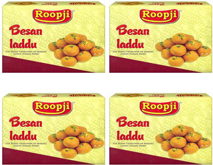 ROOPJI Besan Ladoo 1.2Kg (300Gm x 4) Authentic Bikaneri Mithai Sweets ...