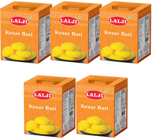 lalji Kesar bati 5Kg (1Kg x 5) Traditional Indian Sweet Delights Tin ...
