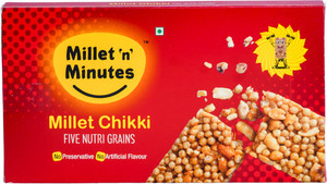 Millet 'n' Minutes Millet Chikki Five Nutri Grains Box Price in India ...