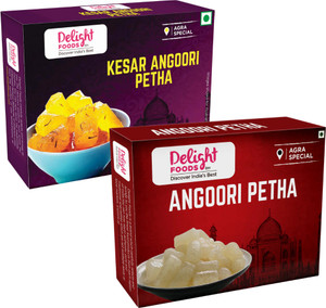Delight Foods Kesar Angoori Petha + Angoori Petha | Soft & Juicy Agra ...