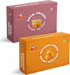 Lal Sweets Combo Pack of Royal Delight 400g & Motichur laddoo 400g Box ...