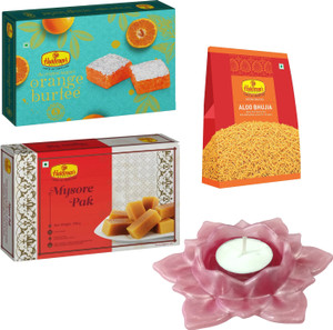Haldiram's Nagpur Mysore Pak 500g, Orange Burfee 250g, Aloo Bhujia 200g ...