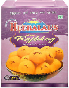 Heeralal's Raj Bhog 1Kg Ready-To-Serve Indian Royal Mithai 10 Pieces ...