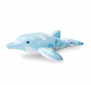 KidsZeeNie Lil Dolphin Ride-On Air Inflatable Swimming Pool Float ...