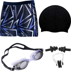 Lebami Swimming Kit For Kids Boys With Costume, Goggles, Cap, Ear Plug ...