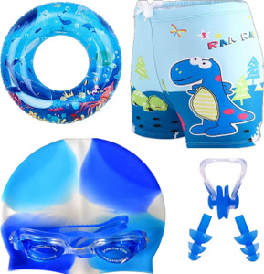Lebami Swimming Kit For Kids Boys With Costume, Goggles, Cap, Tube ...