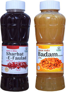 NATRAJ The Right Choice Sharbat-E-Faulad & Badam Sharbat 1500 Ml (Pack ...