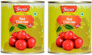 SWAD Fresh Red Cherries In Syrup Healthy & Tasty Fruits Juice (840gX2 ...