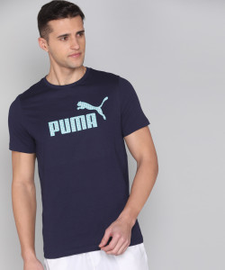 PUMA Printed Men Crew Neck Blue T-Shirt - Buy PUMA Printed Men Crew ...