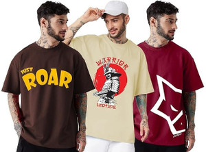 Leotude Printed Men Round Neck Multicolor T-Shirt - Buy Leotude Printed ...