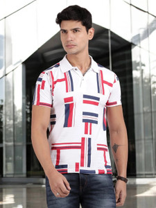 Kryptic Printed Men Polo Neck White T-Shirt - Buy Kryptic Printed Men ...