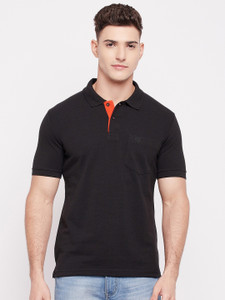 DUKE Solid Men Polo Neck Black T-Shirt - Buy DUKE Solid Men Polo Neck ...