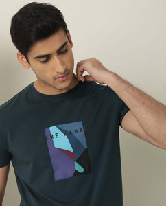 RARE RABBIT Printed Men Round Neck Green T-Shirt - Buy RARE RABBIT ...