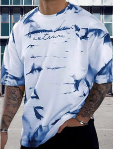 Starvy Tie & Dye Men Round Neck Blue T-Shirt - Buy Starvy Tie & Dye Men ...