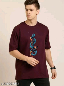 Sili silai Printed Men Round Neck Maroon T-Shirt - Buy Sili silai ...