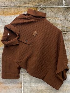 SOLSTICE Self Design Men Polo Neck Brown T-Shirt - Buy SOLSTICE Self ...