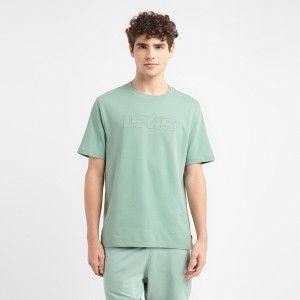 LEVI'S Printed Men Crew Neck Green T-Shirt - Buy LEVI'S Printed Men ...