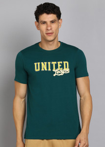 HRX by Hrithik Roshan Printed Men Round Neck Green T-Shirt - Buy HRX by ...