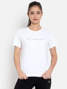ANTA Typography Women Round Neck White T-Shirt - Buy ANTA Typography ...