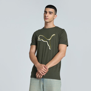 PUMA Printed Men Crew Neck Green T-Shirt - Buy PUMA Printed Men Crew ...