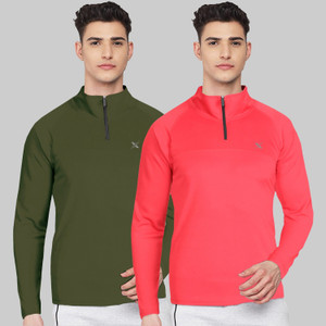 FTX Solid Men Round Neck Multicolor T-Shirt - Buy FTX Solid Men Round ...