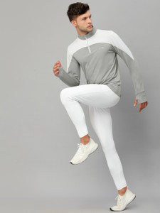 JUMP USA Colorblock Men High Neck White T-Shirt - Buy JUMP USA ...