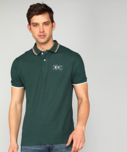 Kenneth Cole Solid Men Polo Neck Green T-Shirt - Buy Kenneth Cole Solid ...