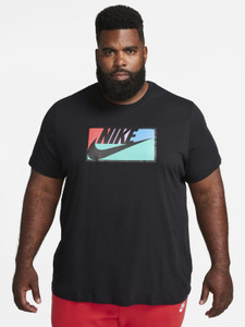 NIKE Printed Men Round Neck Black T-Shirt - Buy NIKE Printed Men Round ...
