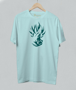 DREAMLABEL Printed Men Round Neck Light Blue T-Shirt - Buy DREAMLABEL ...