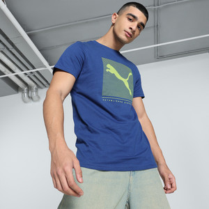 PUMA Printed Men Crew Neck Blue T-Shirt - Buy PUMA Printed Men Crew ...