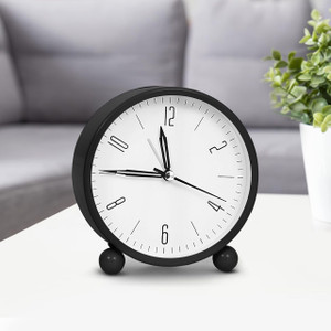 MyTimer Analog Table Clock Non Ticking Silent Desk Alarm Study Clock ...