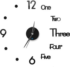 SIDDIQUIDANISH Digital Wall Sticker Clock DIY 3D Adhesive NonTicking ...