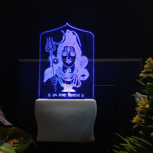 Gadgets World GOD SHIV Acrylic 3D Illusion RGB 7 Colour Changing LED ...