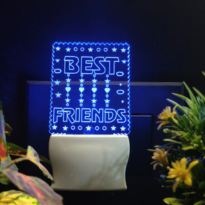 Gadgets World BEST FRIENDS Acrylic 3D Illusion RGB 7 Colour Changing ...