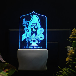 Gadgets World GOD SHIV Acrylic 3D Illusion RGB 7 Colour Changing LED ...