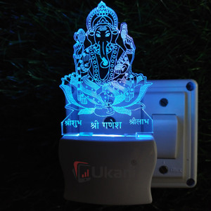 openZest SHREE GANESH Acrylic 3D Illusion RGB 7 Colour Changing LED ...