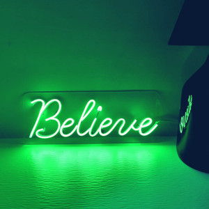 neon signs india Believe Neon Sign (6x12 inches) Lights Neon LED Light ...