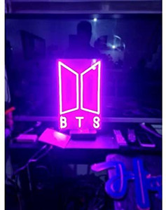 AS GLOWSIGNS BTS Logo LED Neon Lights Size (24 X 15) inch Night Lamp ...
