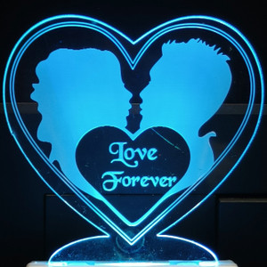 Sky Mart LOVE FOREVER COUPLE Acrylic 3D Illusion RGB 7 Colour Changing ...