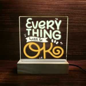 Regalocasila Everything Will Be Ok Motivational Quote Desk Lamp ...